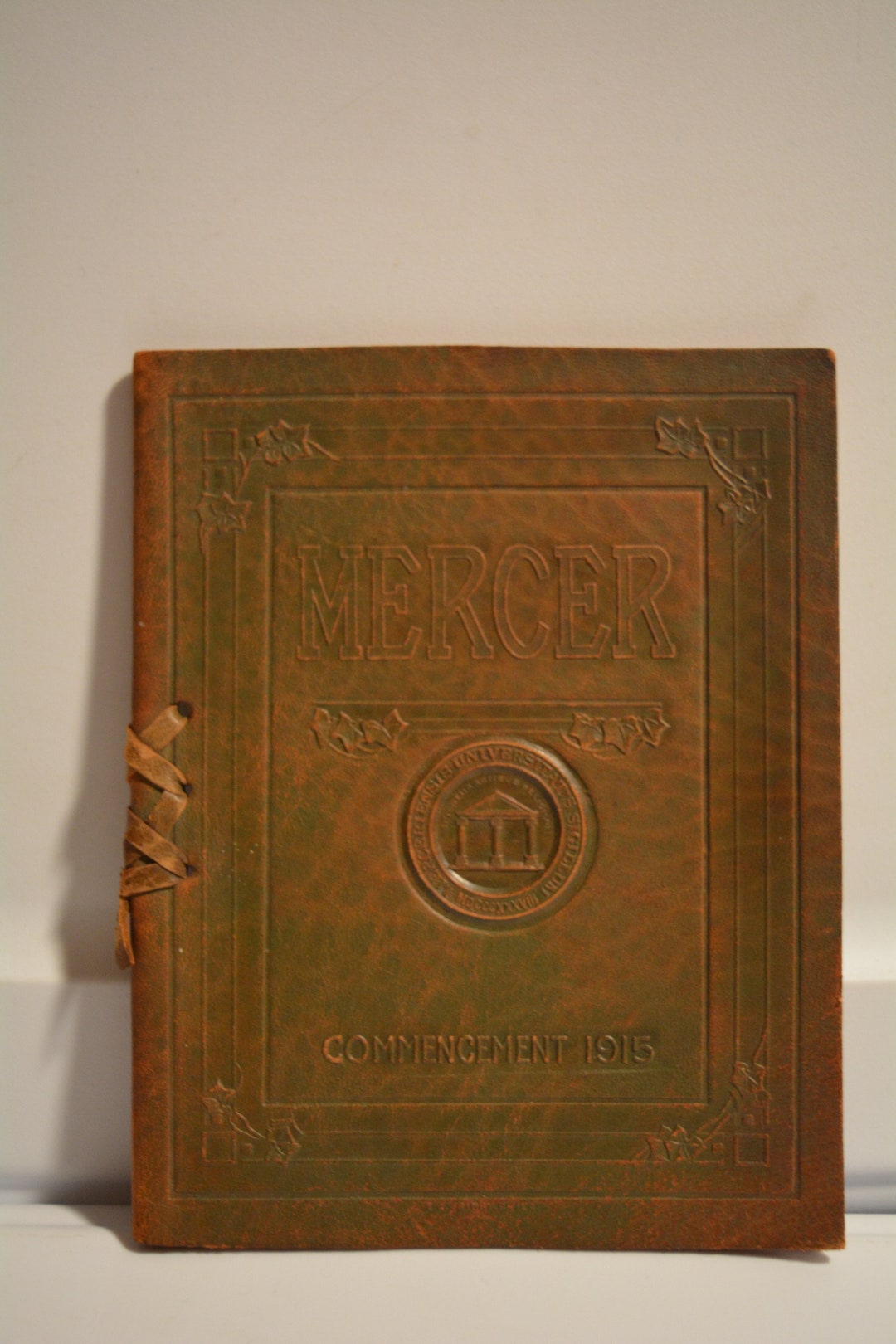1915 Leather Bound Mercer University Commencement Book - Etsy
