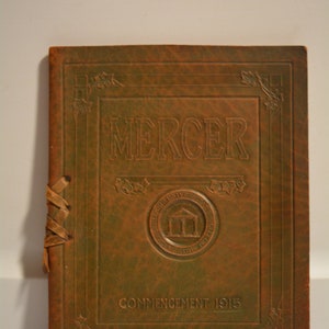 1915 Leather Bound Mercer University Commencement Book - Etsy