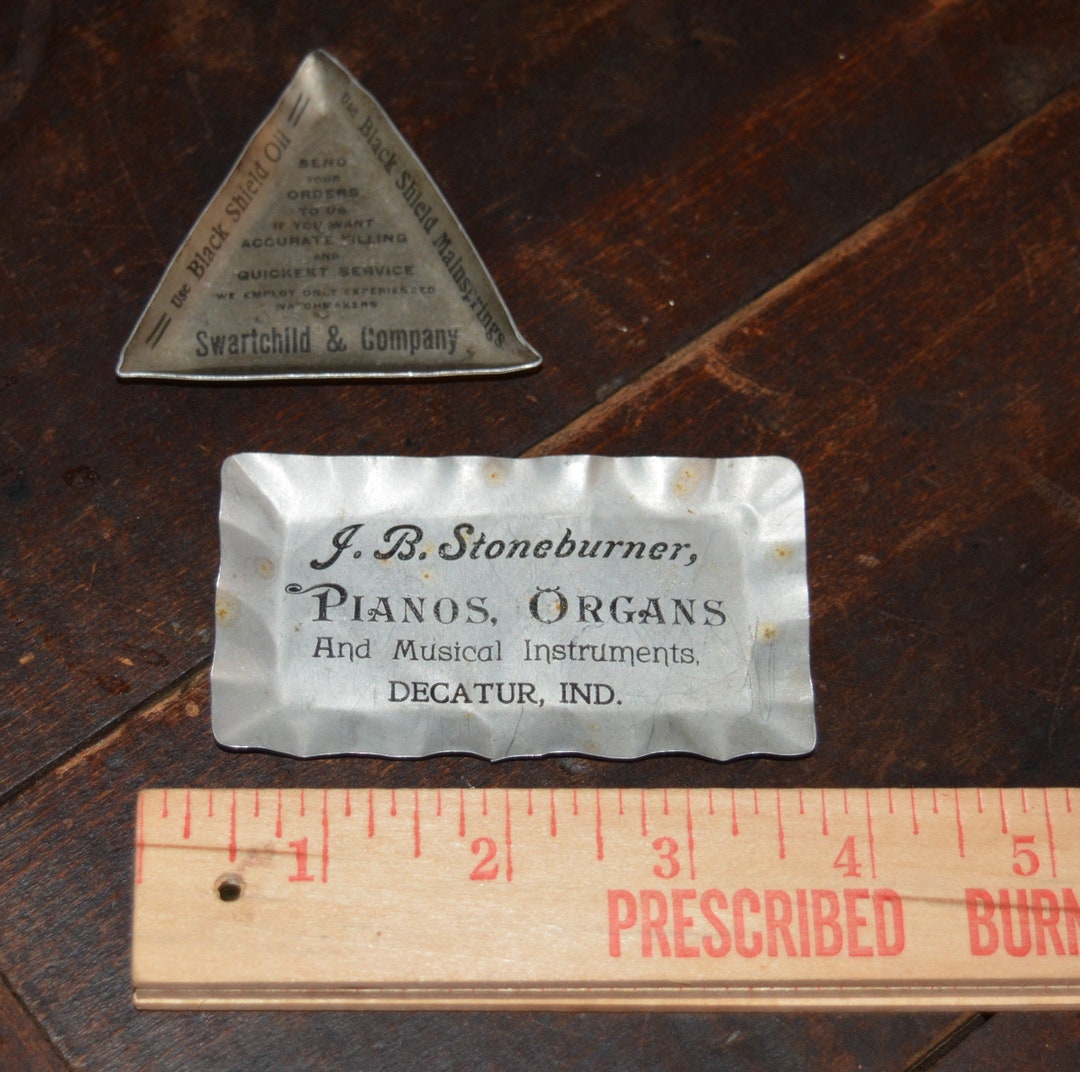 2 - Antique Aluminum Advertising Trays - Etsy