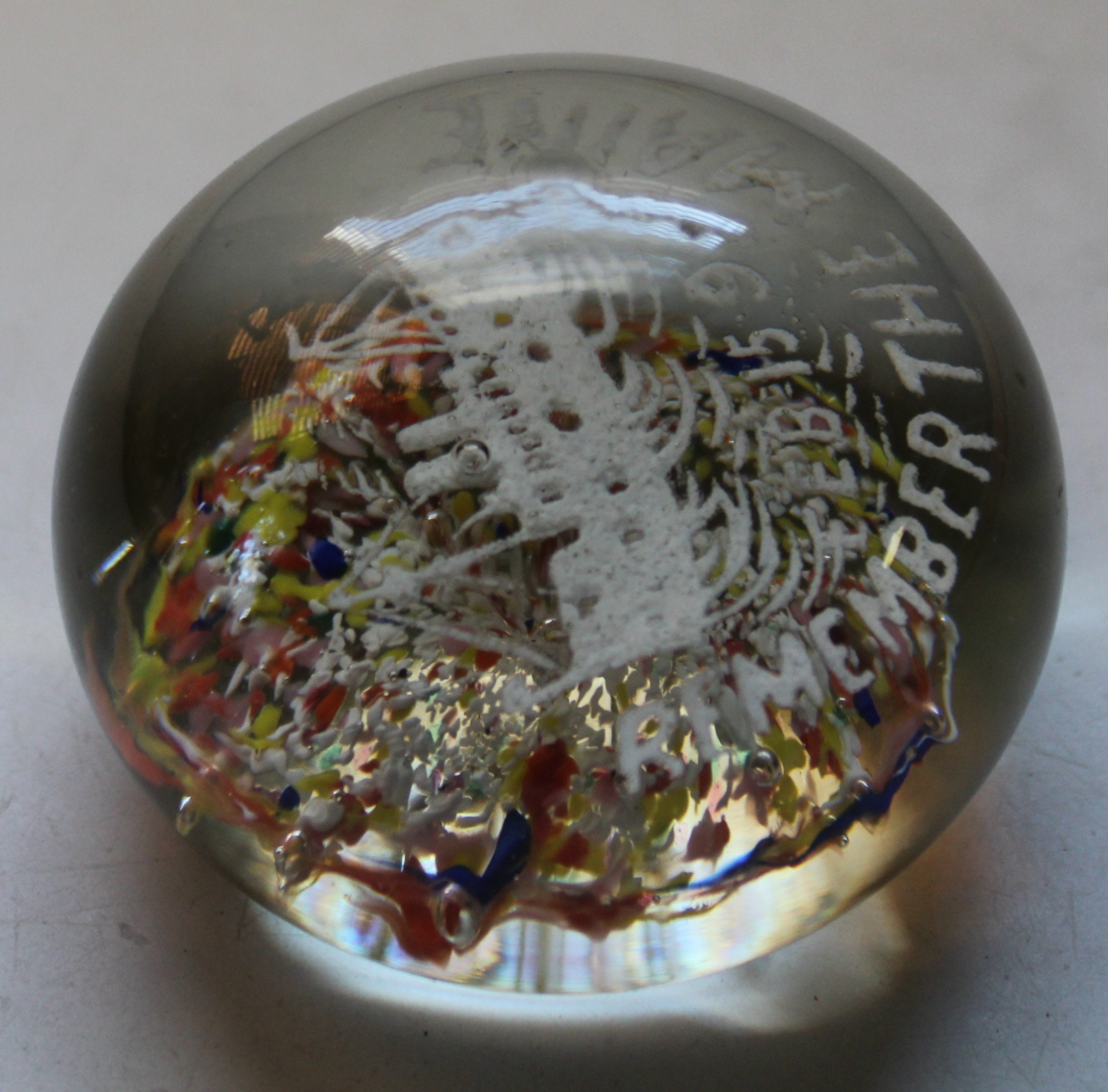 Antique Glass Paperweight remember the Maine - Etsy