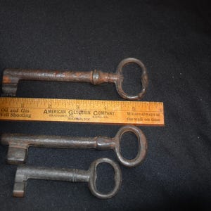 Antique, Hand Forged, Iron Keys - Etsy