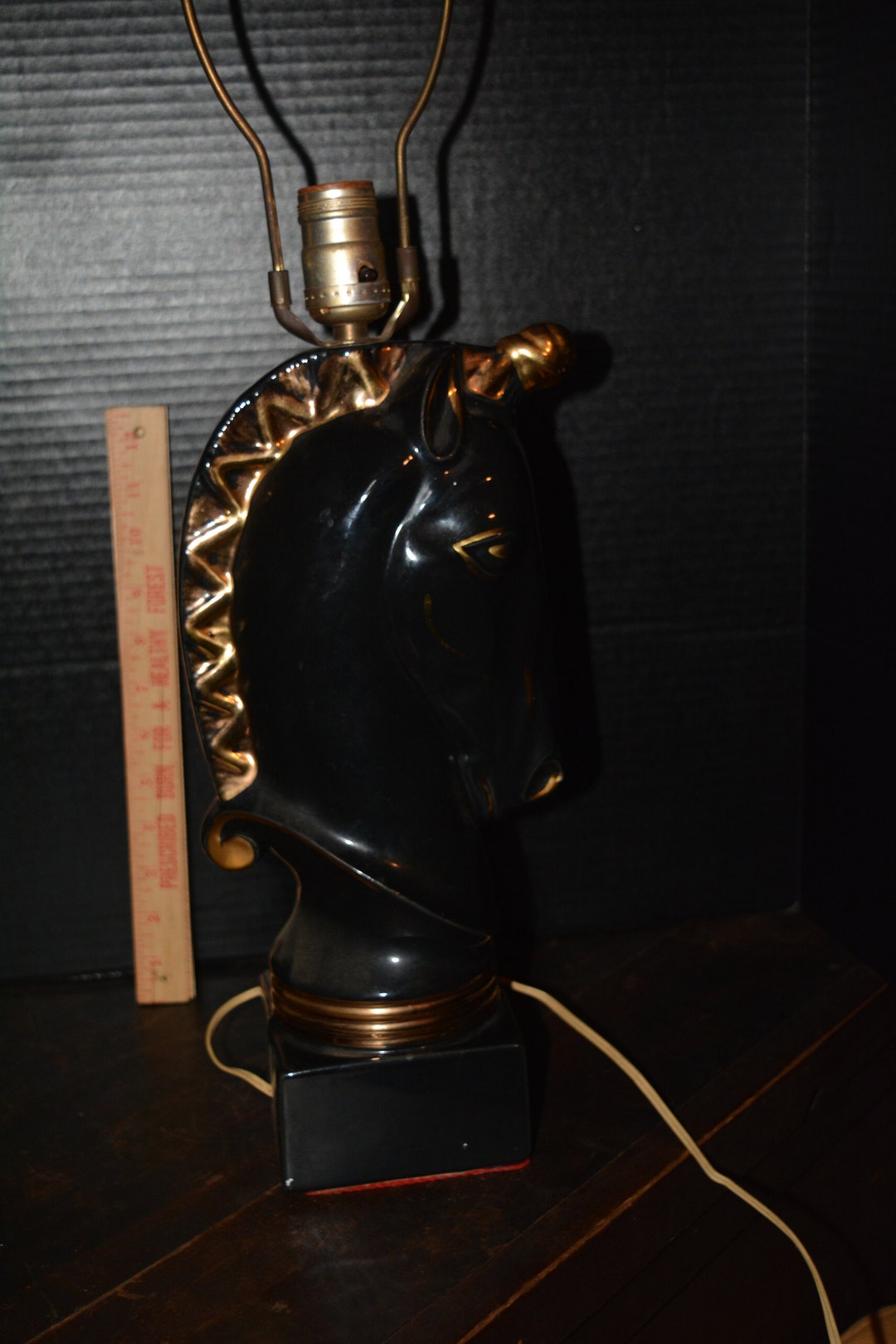 Vintage Hollywood Regency, Mid Century Horse Head Lamp. Tested/working ...