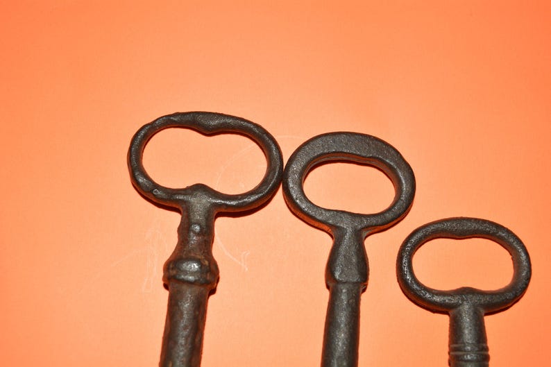 Antique, Hand Forged, Iron Keys - Etsy