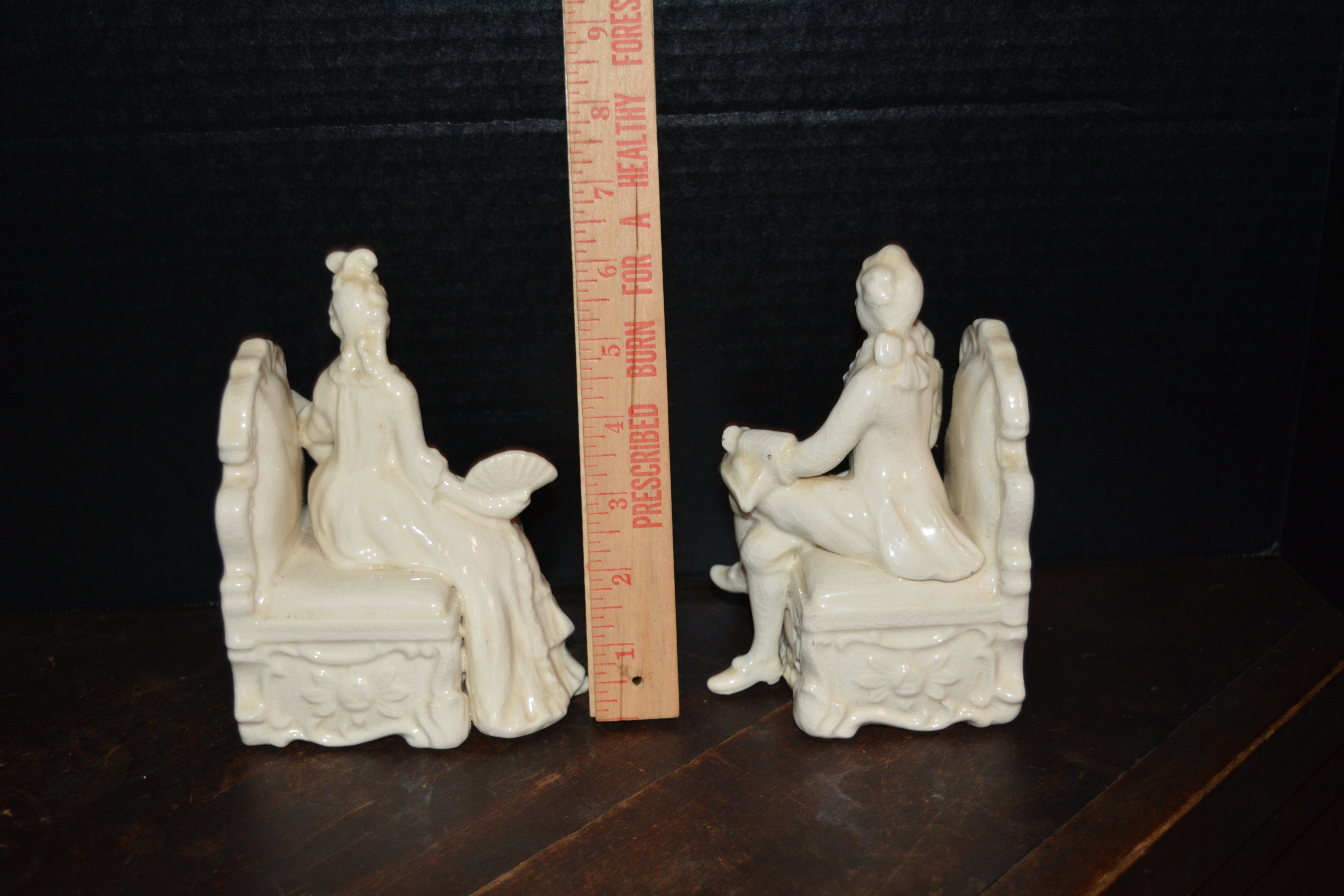 Vintage Victorian Ceramic Bookends - Etsy
