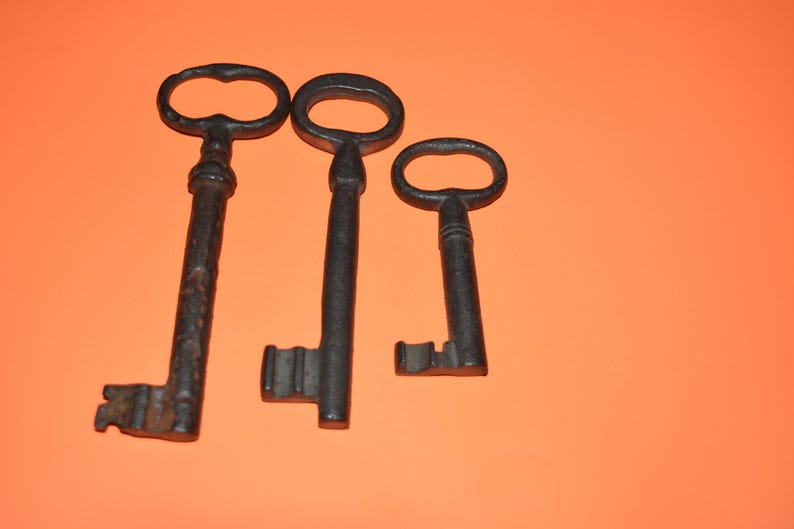 Antique, Hand Forged, Iron Keys - Etsy