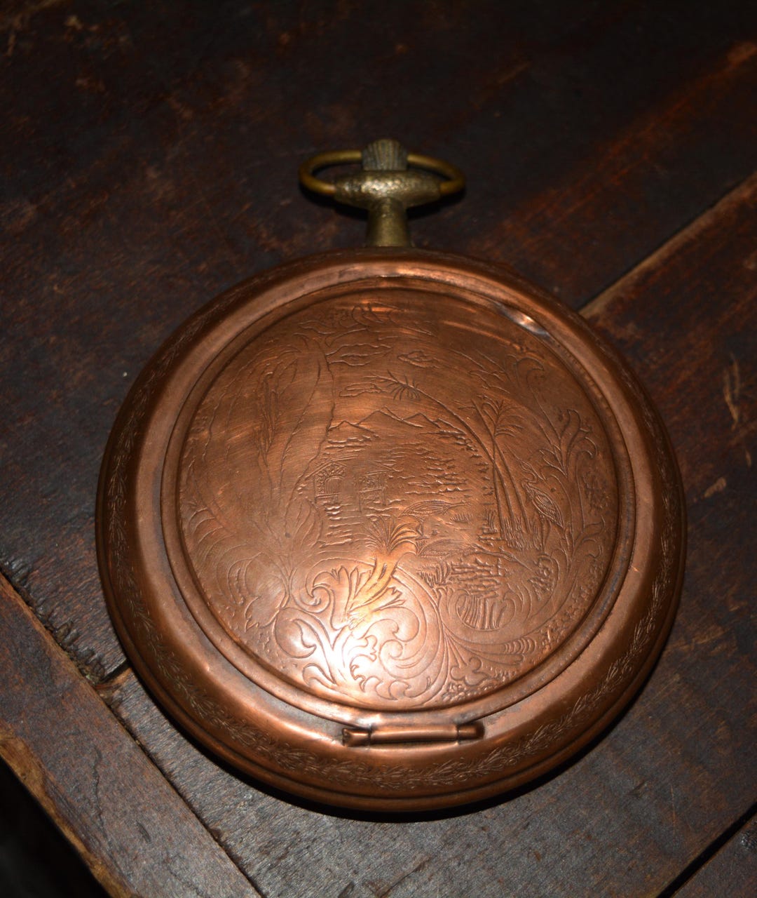 1940's Brass and Copper Pocket Watch Shaped Ashtray - Etsy