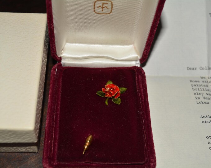 1978 Franklin Mint the Lover's Rose Pin in Original Box Never Worn - Etsy