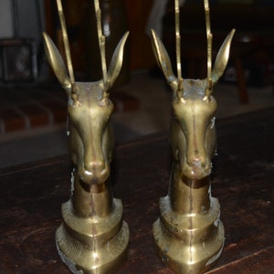 Vintage Brass Bookends Buck, Deer, Stag, Reindeer - Etsy