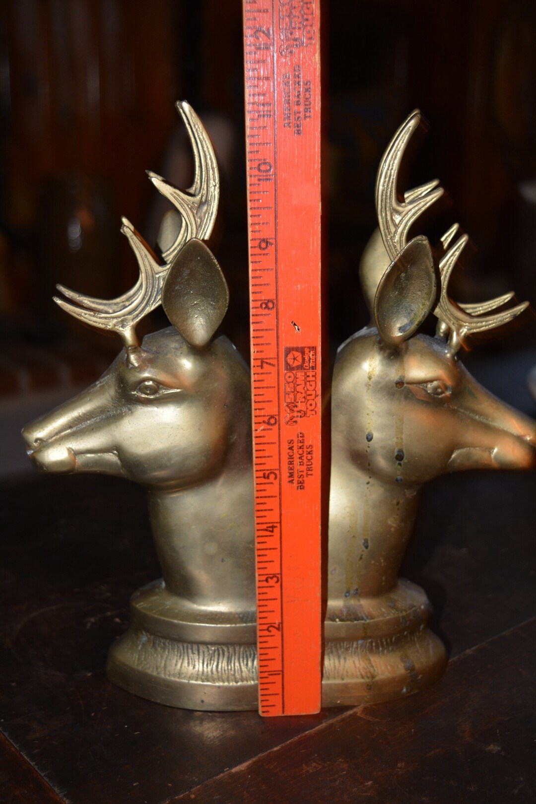 Vintage Brass Bookends Buck, Deer, Stag, Reindeer - Etsy