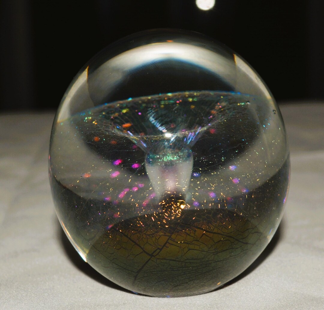 Signed Eickholt Art Glass Paperweight - Etsy