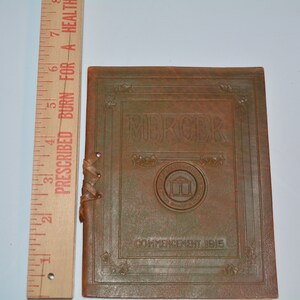 1915 Leather Bound Mercer University Commencement Book - Etsy