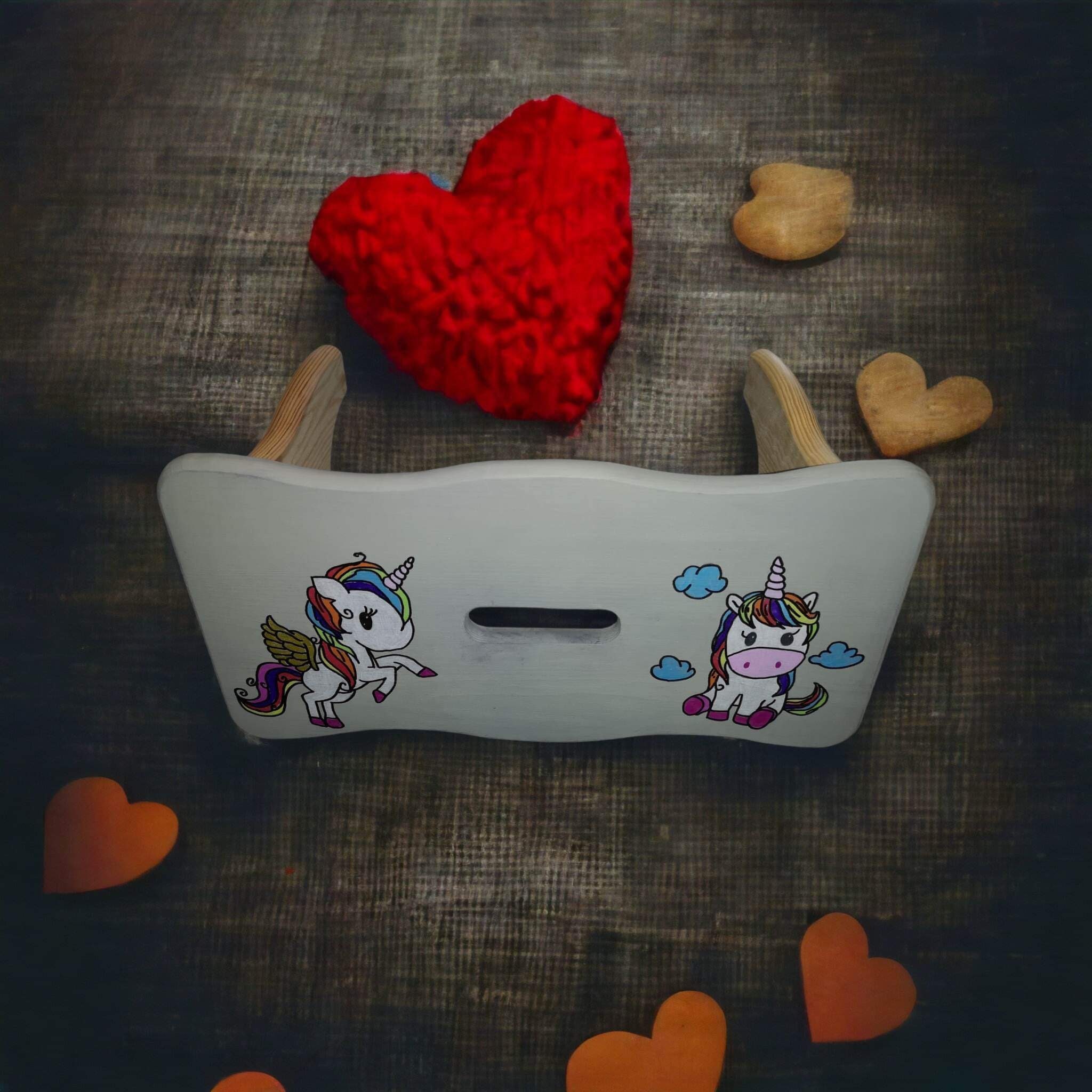 Footstool Stool Hand-painted Unique Unicorn Children Personalized - Etsy