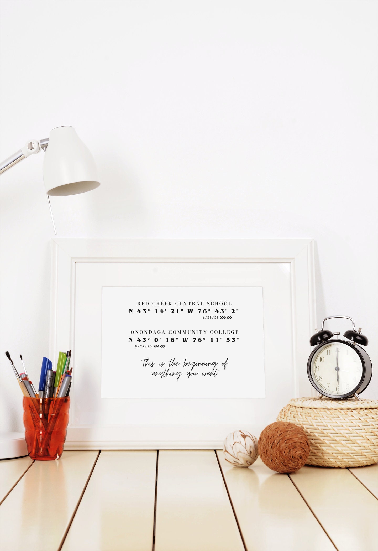 Personalized Print Graduation Gift Custom High School College GPS ...