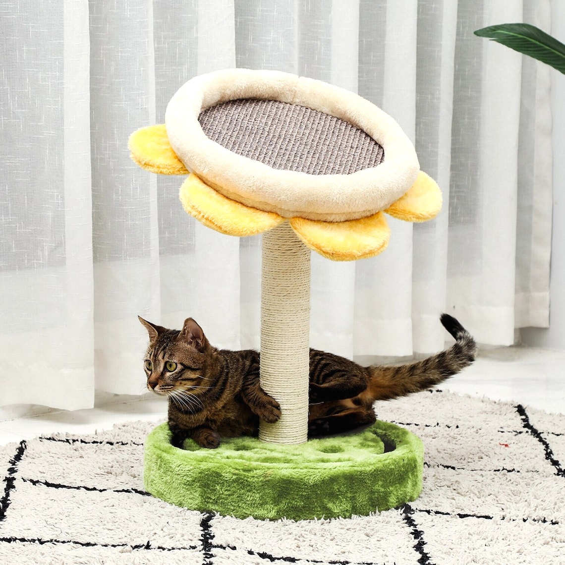 Cat Tree Scratcher Sunflower Cat Climbing Tree Scratching Post - Etsy