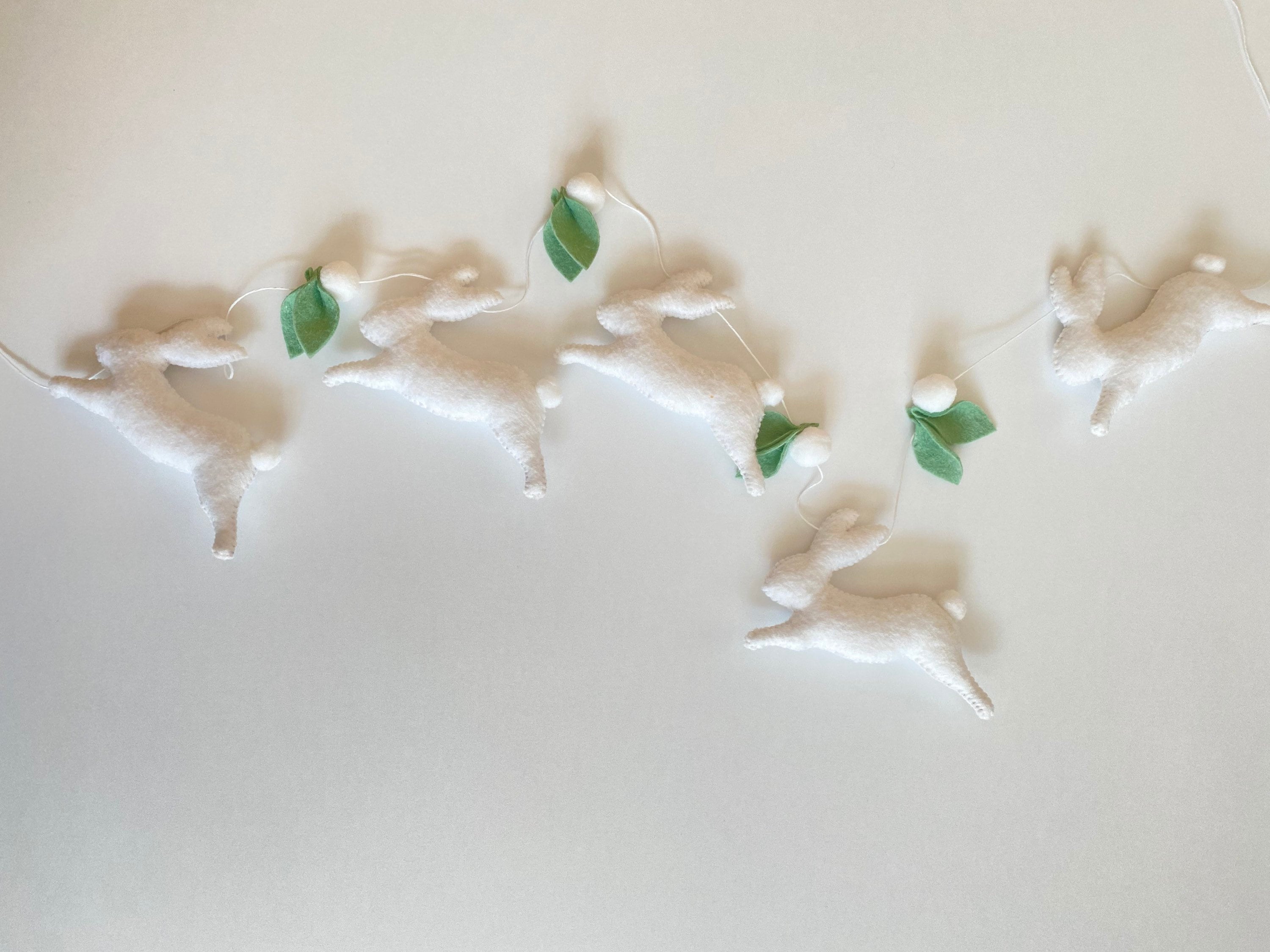 Bunny Garland,rabbit Garland, Felt Garland, Woodland Baby Garland ...