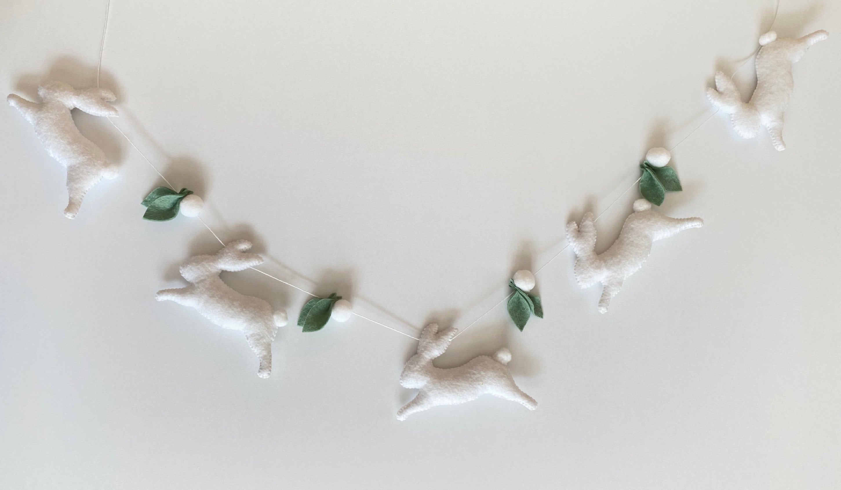 Bunny Garland,rabbit Garland, Felt Garland, Woodland Baby Garland ...