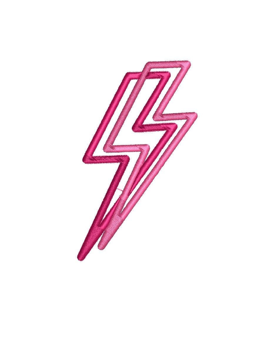 Preppy Lightning Bolt Embroidery Design, Preppy Machine Embroidery ...