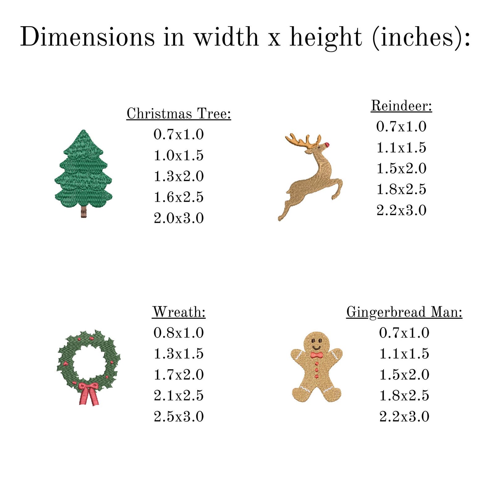 Christmas Mini Embroidery Design Set – Build Your Own 12 Pack | Tree ...