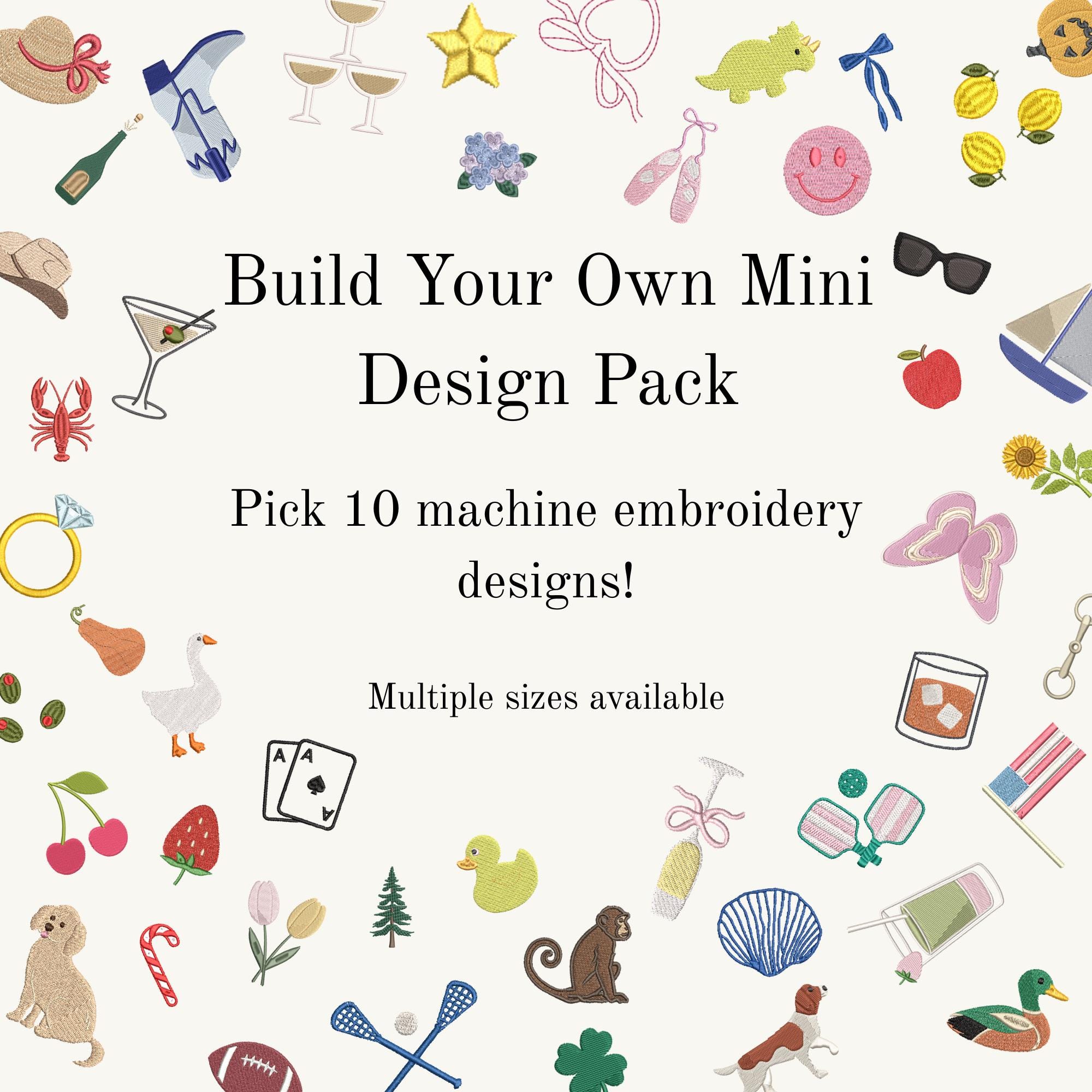 Build Your Own Embroidery Bundle – Choose 10 Designs – Custom Mini ...
