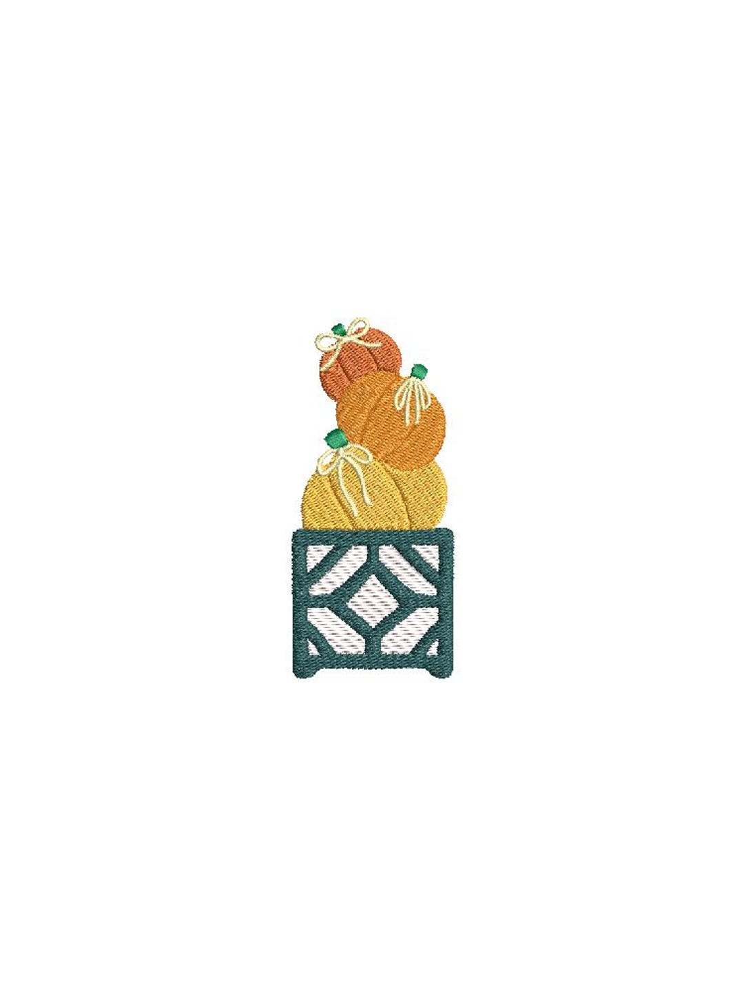 Pumpkin Topiary Embroidery Design, Boxwood Fall Topiary With Pumpkins ...