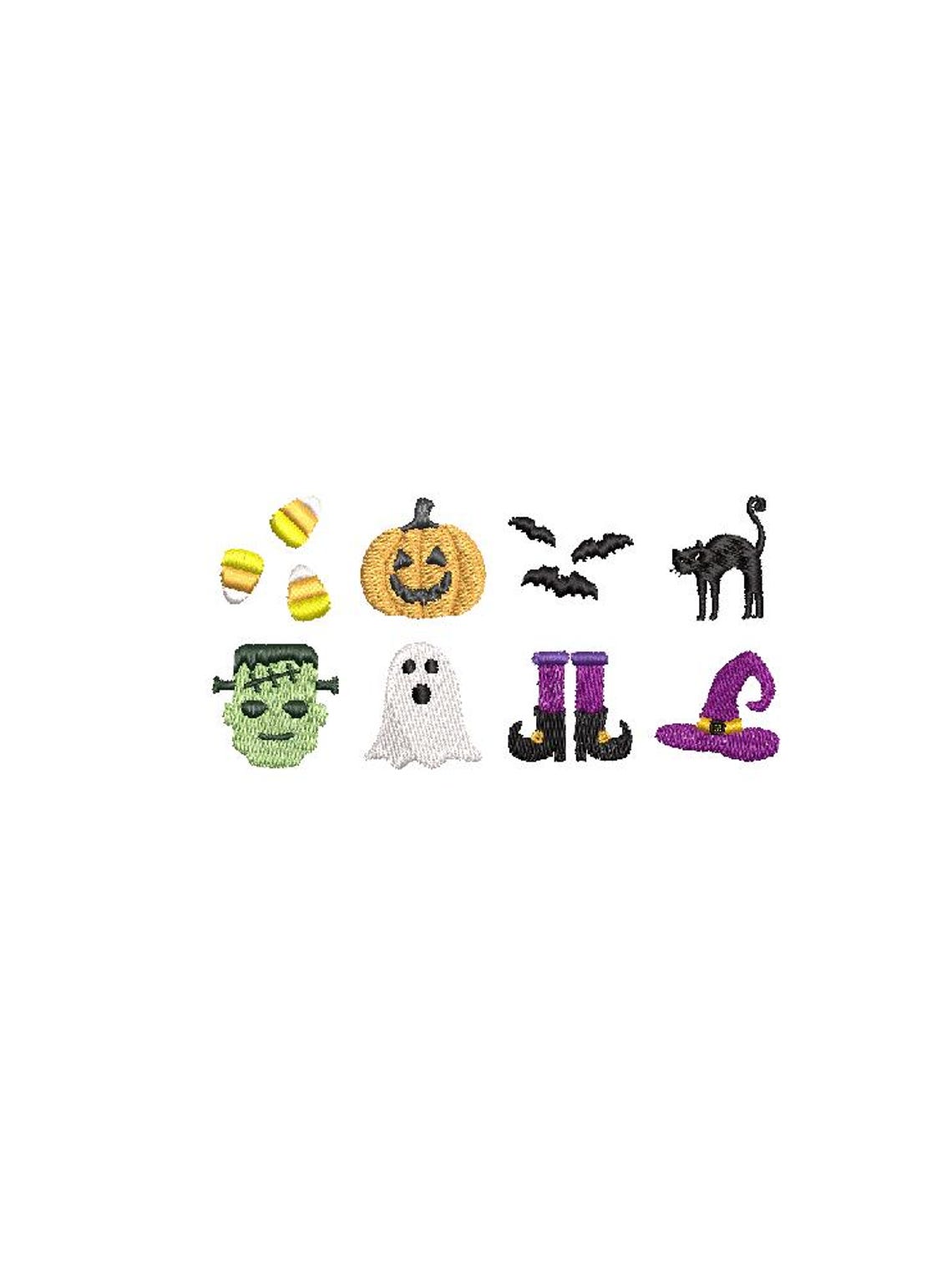 Set of 8 Halloween Mini Embroidery Designs, Spooky Fall Pumpkin Machine ...