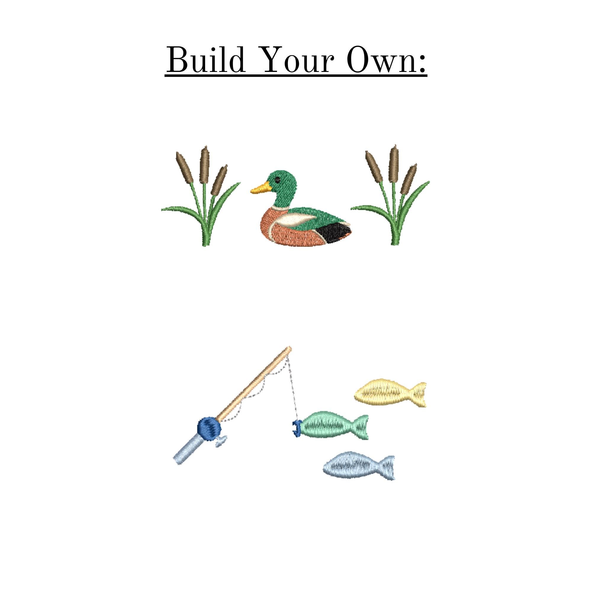 Boys Outdoor Mini Embroidery Set – 8 Fishing Designs, Southern Preppy ...