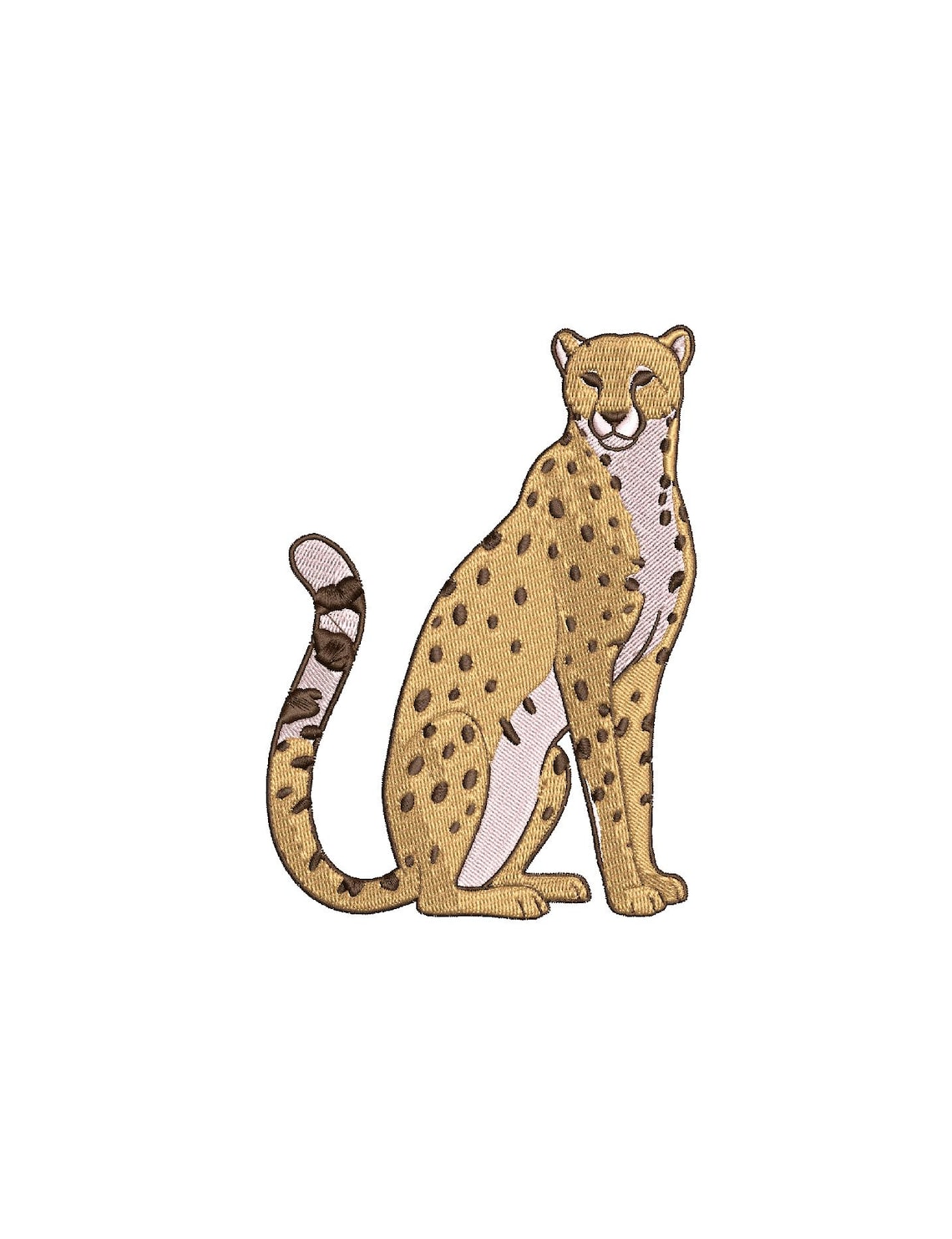 Chinoiserie Chic Cheetah Leopard, Preppy Leopard Machine Embroidery ...