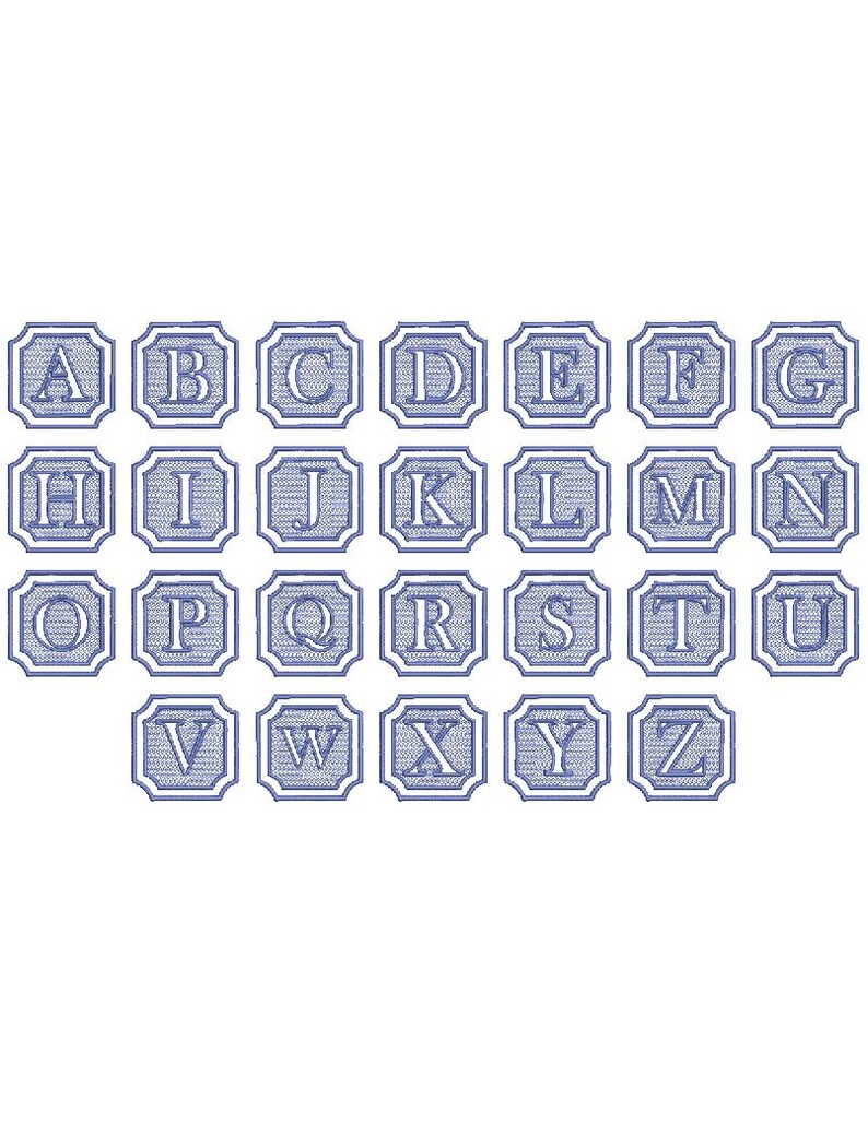 Embossed Monogram Embroidery Font – Chic Letters for Towels, Plush ...