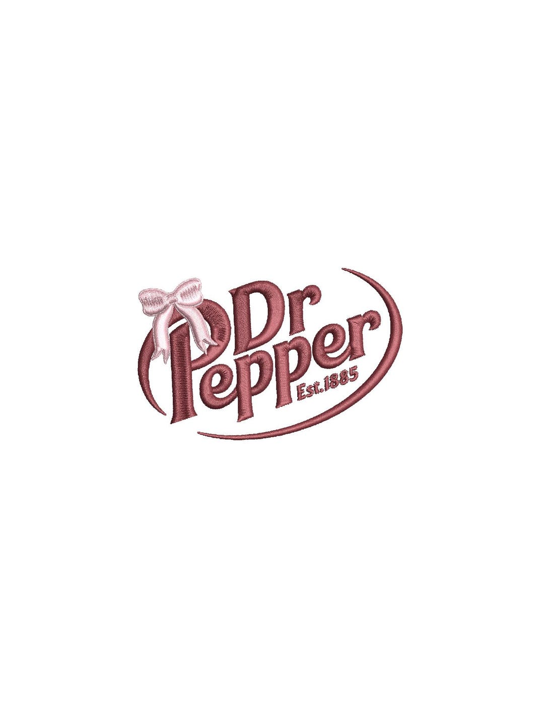 Dr Pepper Bow Embroidery Design, Soda Coquette Bow Machine Embroidery ...