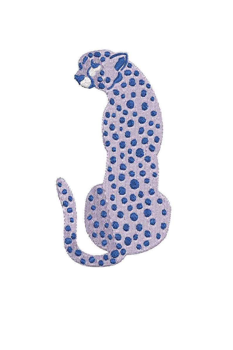 Cheetah Leopard Embroidery Design, Preppy Cheetah Machine Embroidery ...