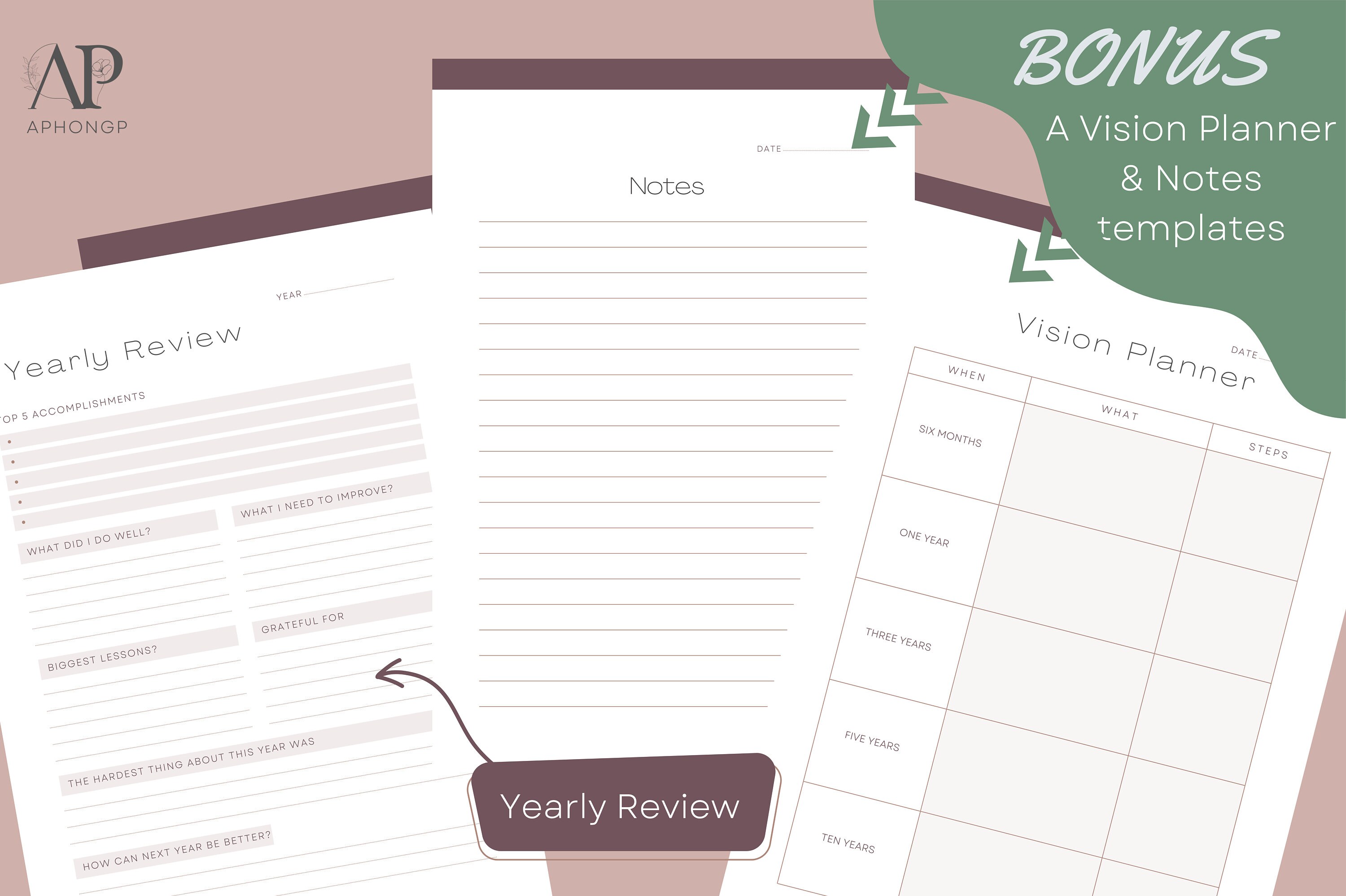 Printable 2022 & 2023 Calendars and Yearly Planners Digital Calendars ...