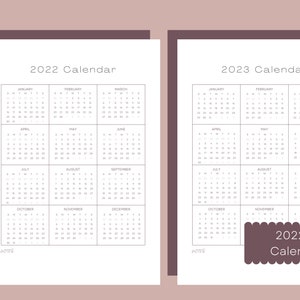 Printable 2022 & 2023 Calendars and Yearly Planners | Digital Calendars ...