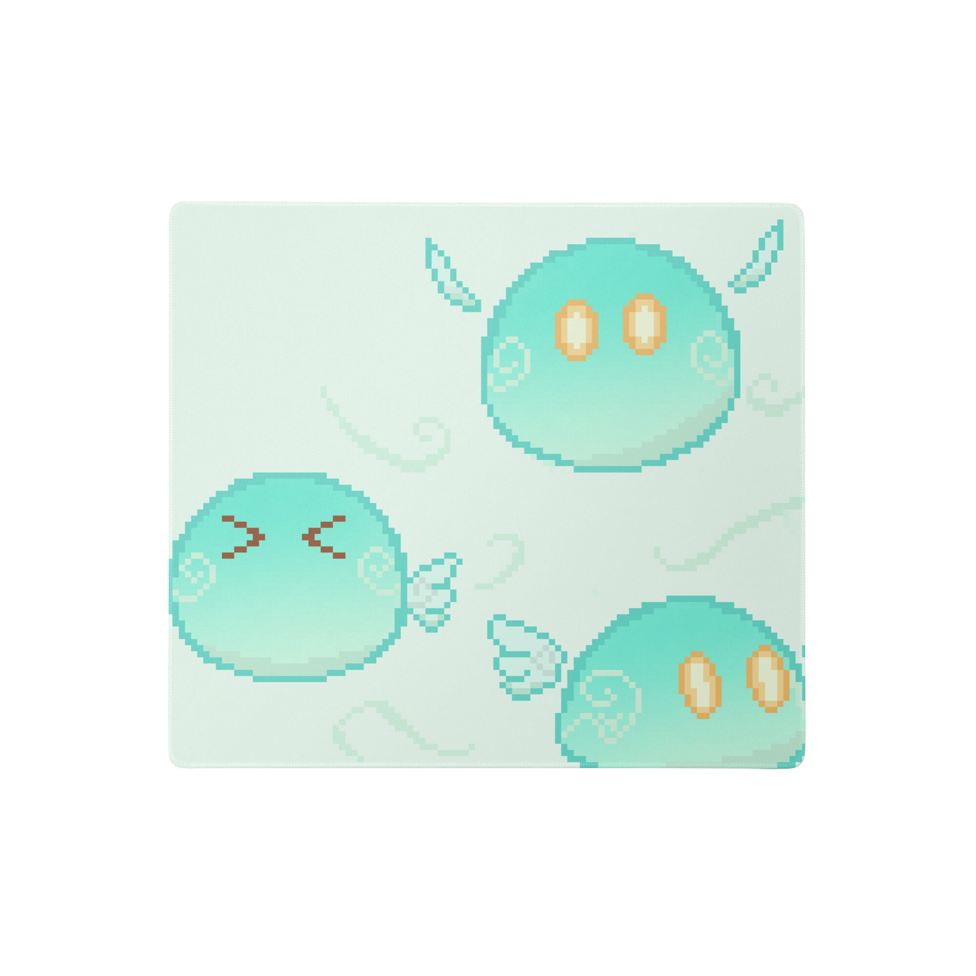Genshin Impact Pixel Art Anemo Slime Gaming Mousepad Blue Green Gaming ...