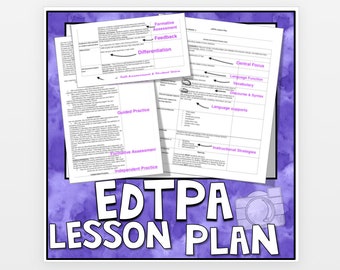 Secondary Science Sample Lesson Plan & Guide (Download Now) - Etsy