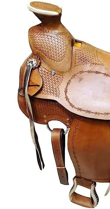 Wade Western Saddle Ranch Roping Pleasure Horse Floral Tooled Leather ...