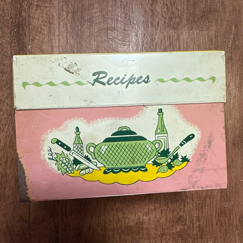 Metal Recipe Box - Etsy