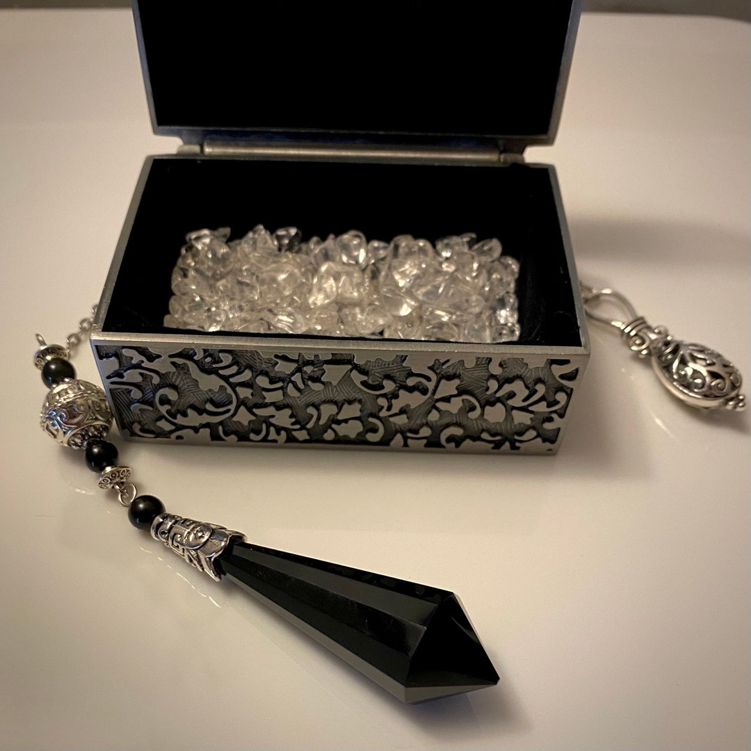 Obsidian Pendulum 2 Beeswax Pillar Candles Set - Etsy