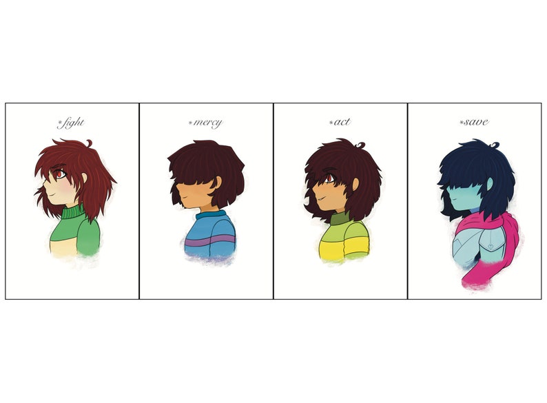 Deltarune / Undertale Protagonistas Frisk Chara Kris Mini - Etsy México