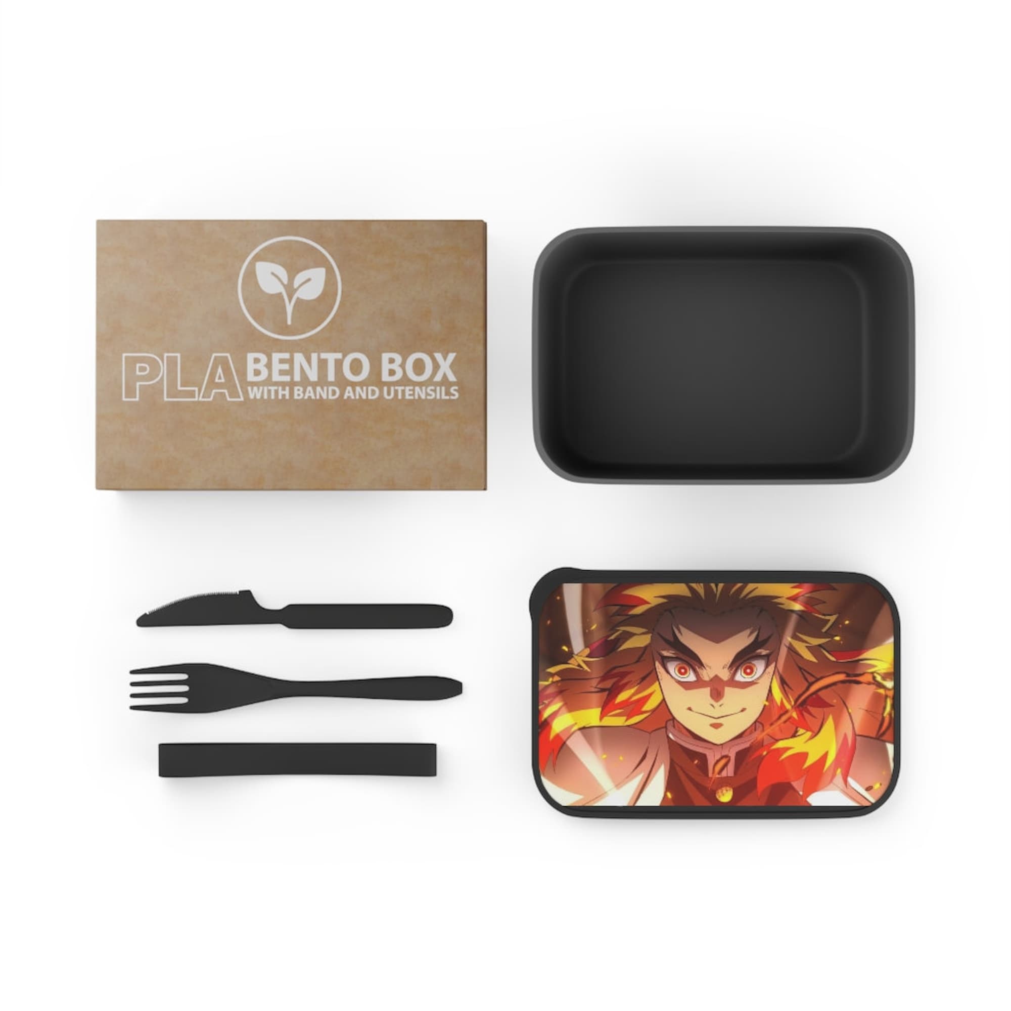 Demon Slayer Bento Box With Band And Utensils