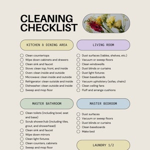 Cleaning Checklist - Etsy