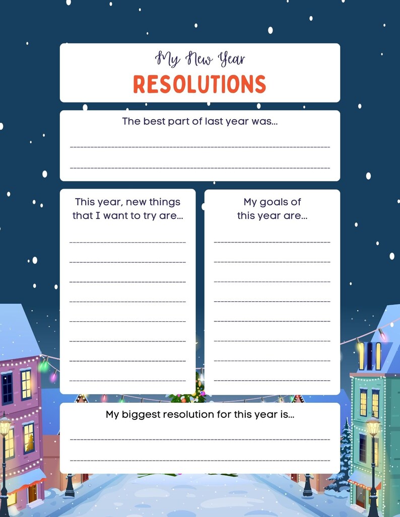 New Years, Resolution, Goals, Christmas, Holidays - Etsy