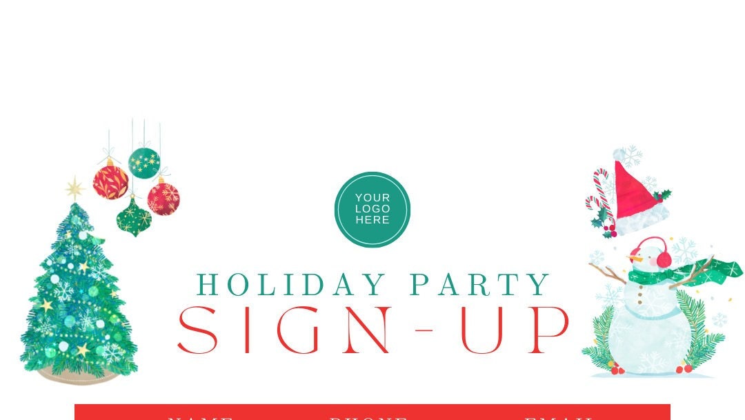 Holiday Party Sign Up, Christmas, Party, Holiday, New Years - Etsy