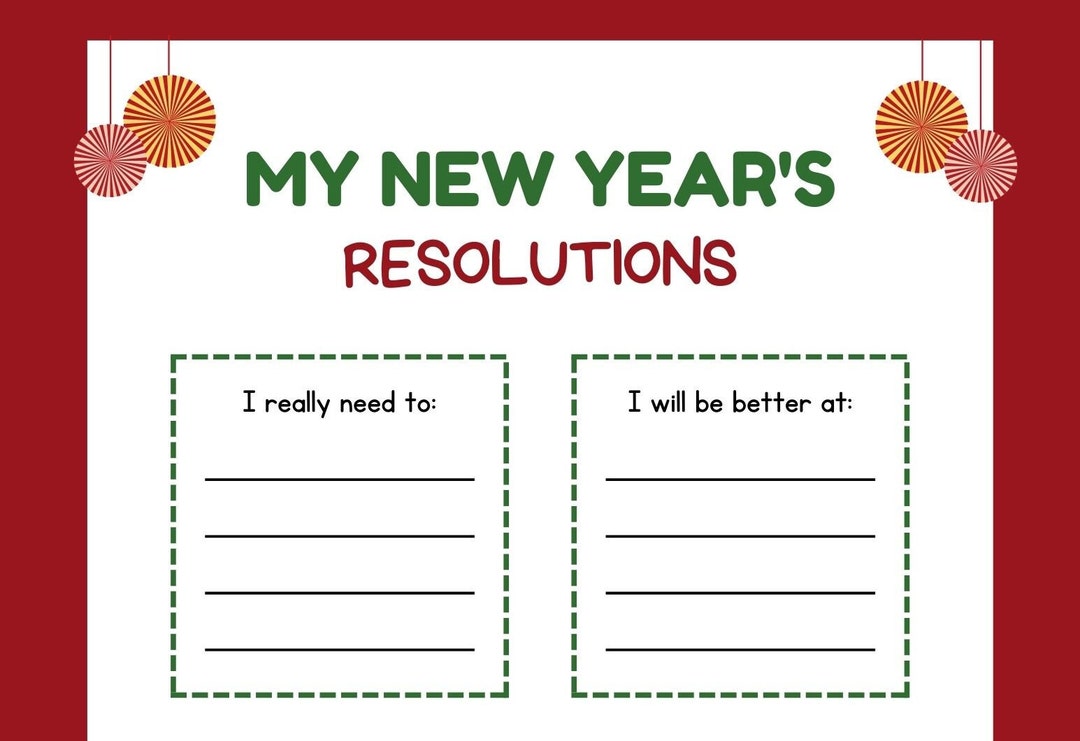 New Years Resolution, Christmas, Goals, Life - Etsy