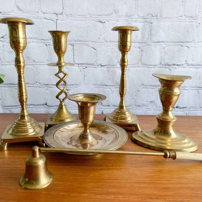Gold Candlesticks - Etsy