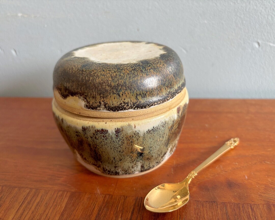 Richard Lau Pottery Jar With Lid, Sugar Bowl, Jam Jar, Potpourri Bowl ...