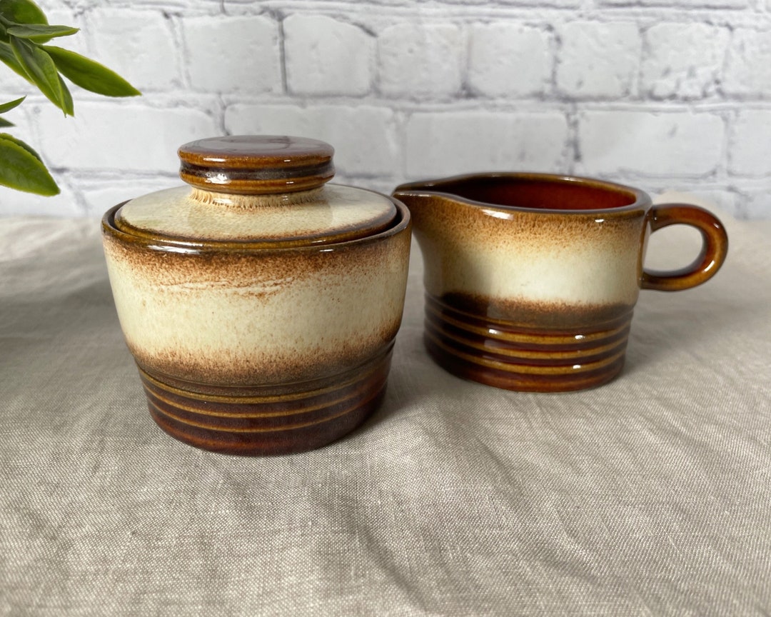 Vintage Staffel Cream & Sugar Bowl, West Germany Stoneware, Retro Mid ...
