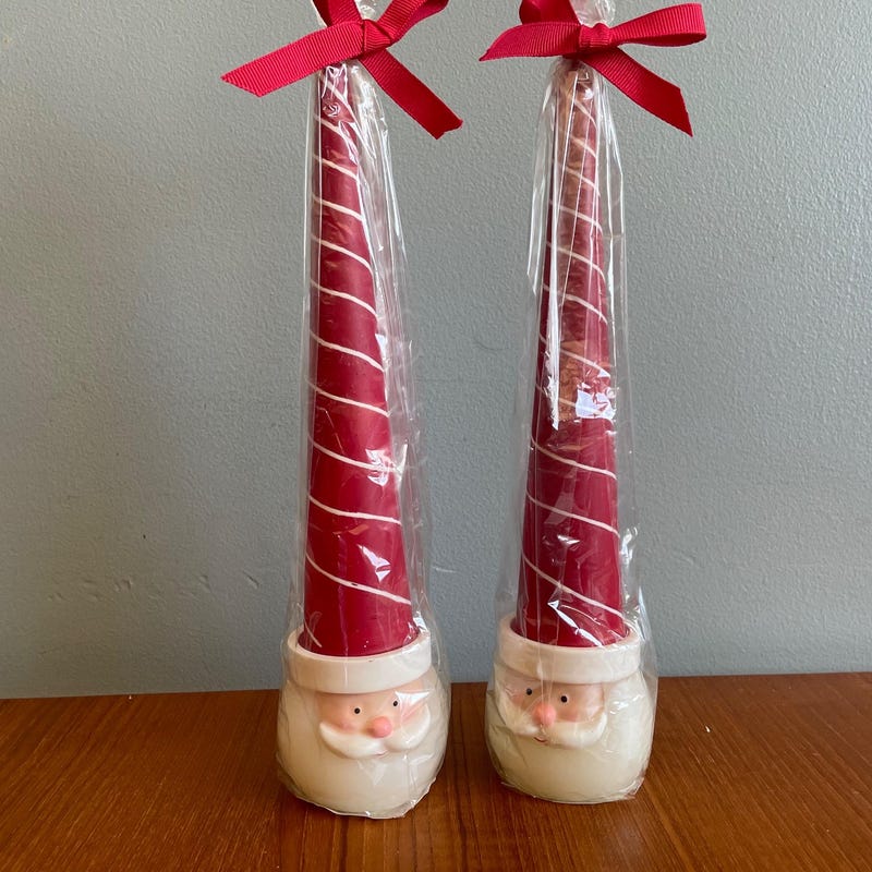 Vintage Santa Candle - Etsy