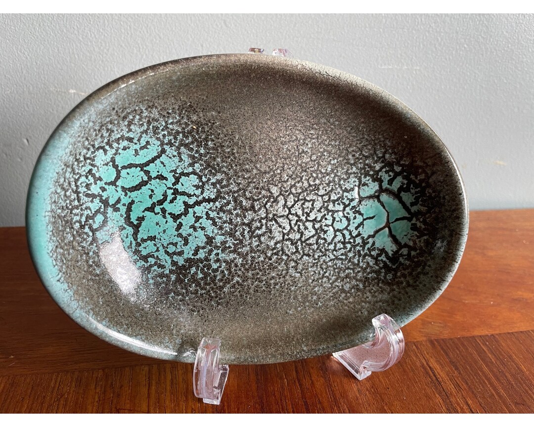Vintage West Germany Pottery Dish Salt Glazed Turquoise - Etsy Canada