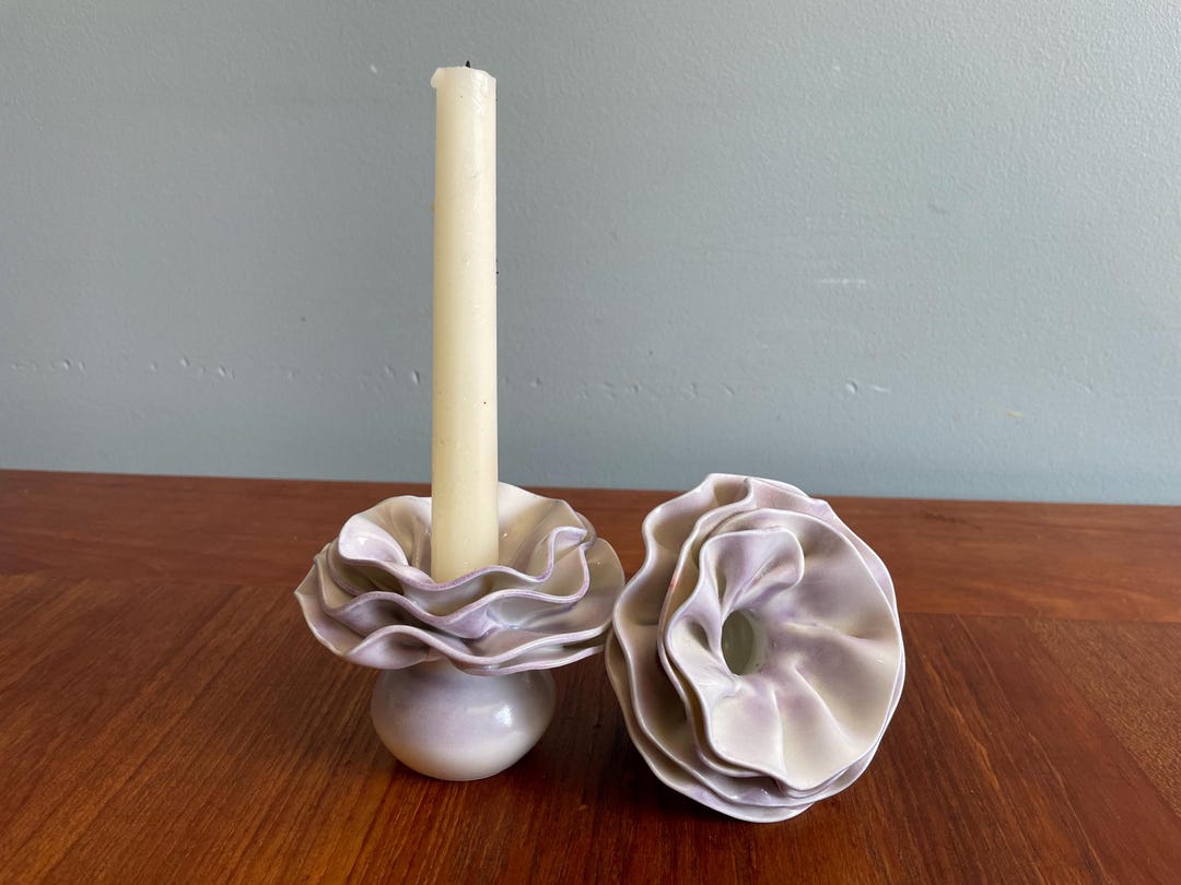 Hanne Lawrence Pottery Candlesticks, 2 Candle Holders for Taper Candles ...