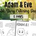 ADAM & Eve Bible Story Coloring Pages| Garden of Eden| Bible Story ...